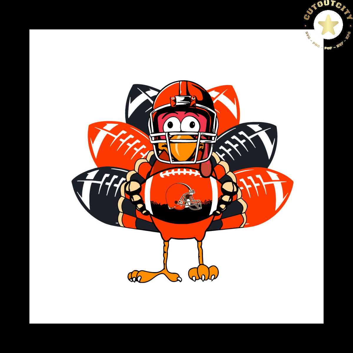 Cleveland Browns Turkey Svg, American Football Svg, Clevelan | Inspire ...