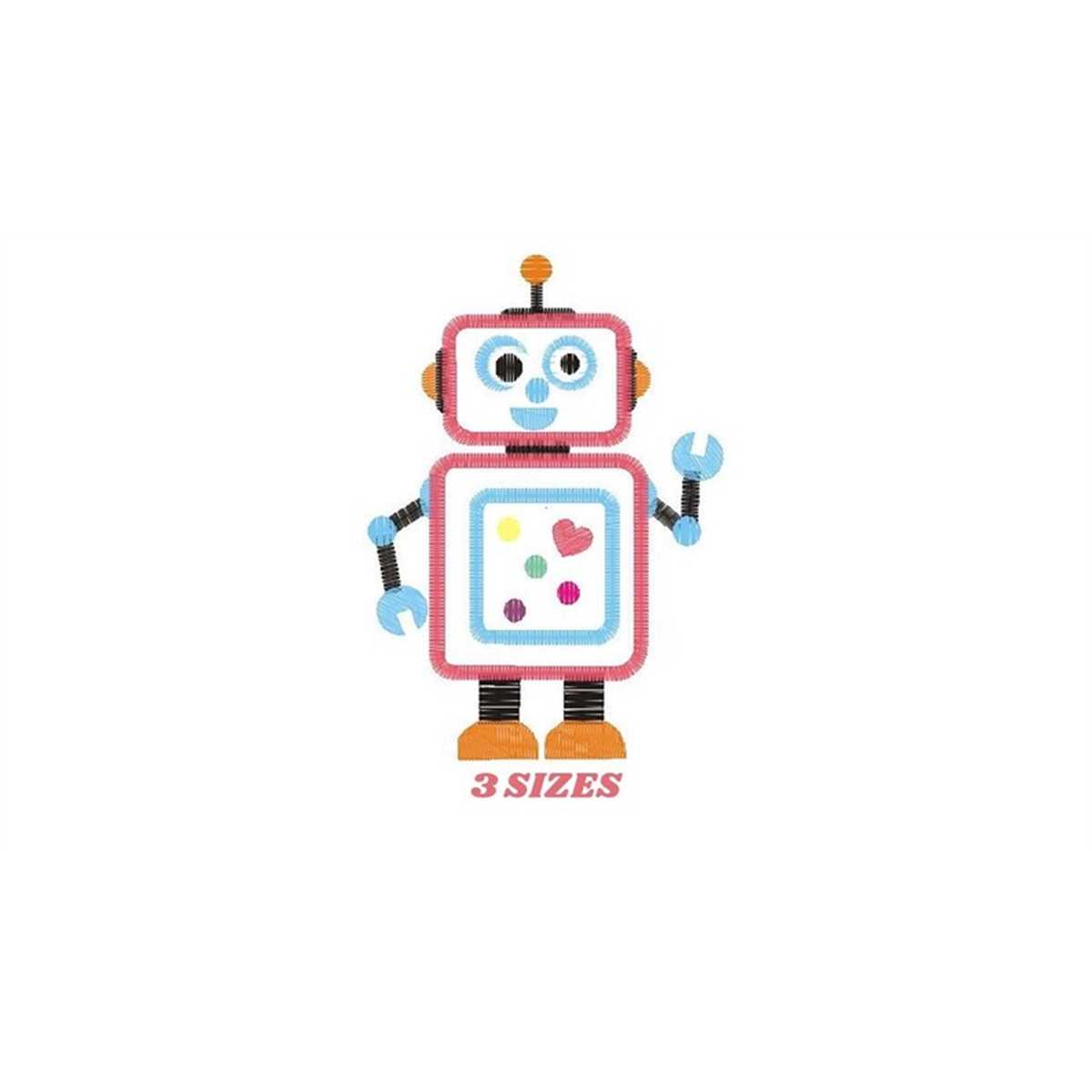 Robot embroidery designs - Cyborg embroidery design machine | Inspire ...