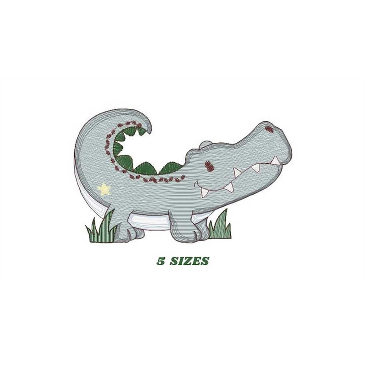 Crocodile embroidery design - Alligator embroidery designs m | Inspire ...