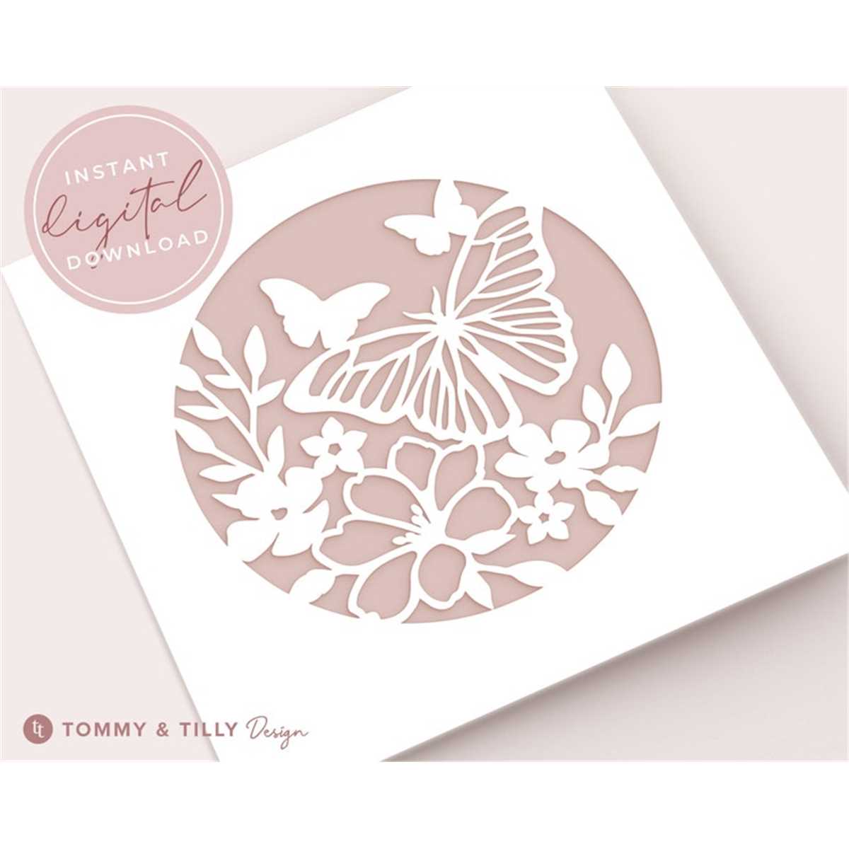 DIY Floral Butterfly Card DIGITAL Cut Yourself Design | Cri | Inspire ...