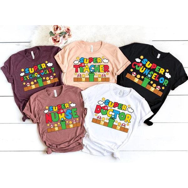 Custom Super Mario Job Shirt, Super Mario Doctor, Teacher, P | Inspire ...