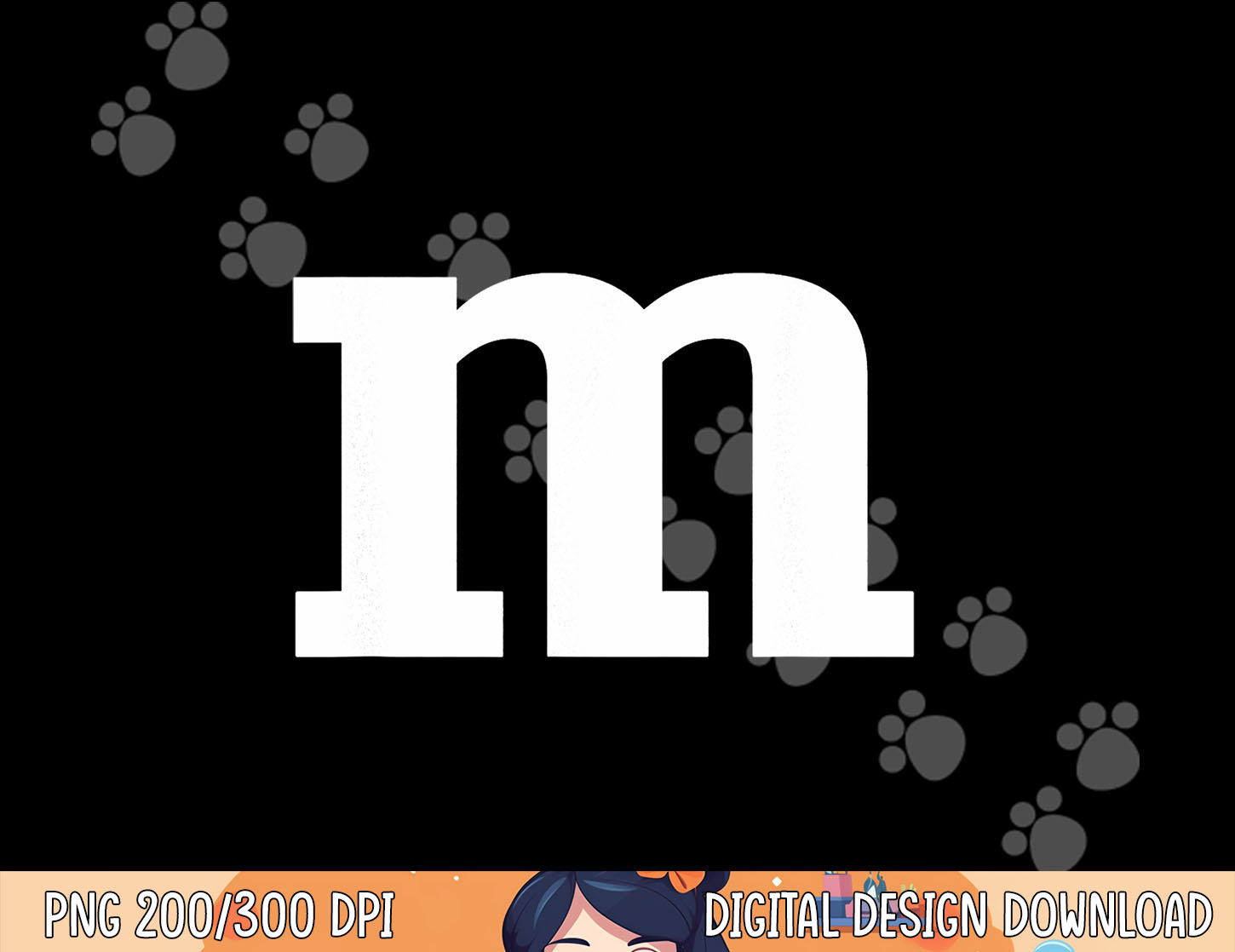 Funny Letter m Chocolate Candy Halloween Team Groups Costume | Inspire ...