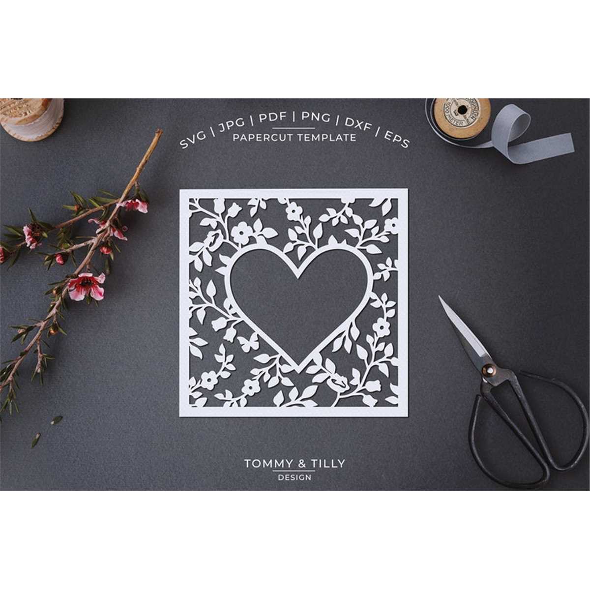 Blank Heart Frame - Papercut Template | Machine Cut | Cricut | Inspire ...