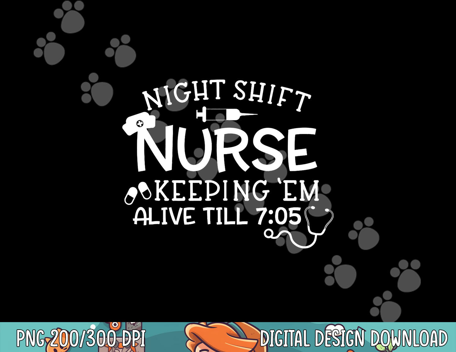Funny Nightshift Nurse Straight Outta Night Shift Sleeping | Inspire Uplift