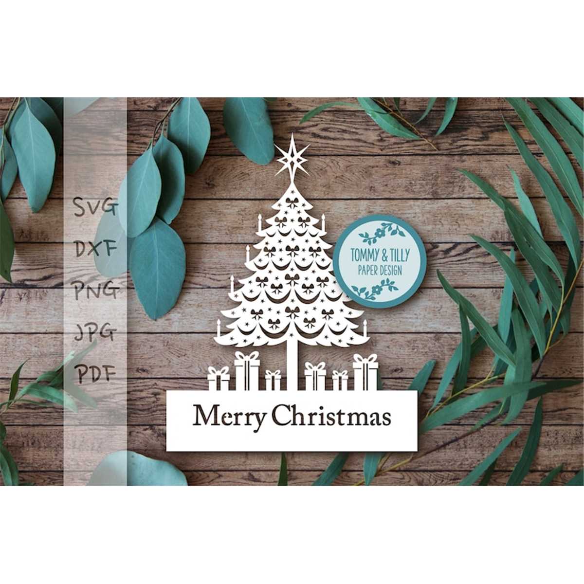 Christmas Tree Design SVG DXF PDF Png Jpg - Papercutting / V | Inspire ...