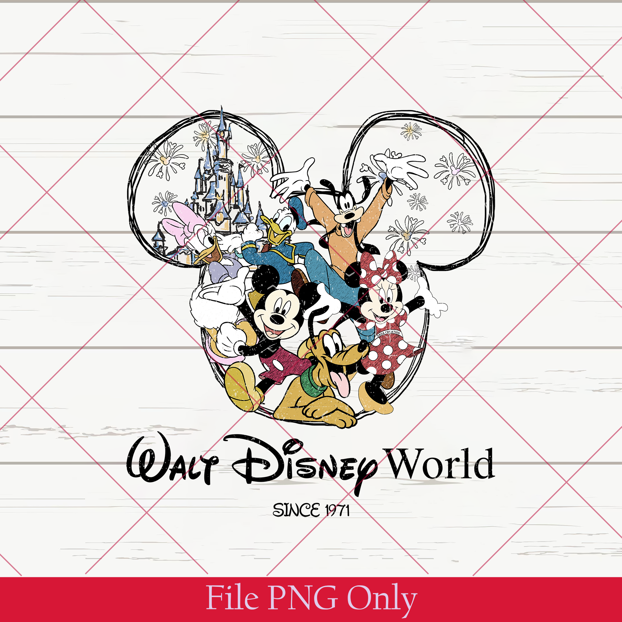 Retro Disney World PNG, Mickey And Friends PNG, Disney Famil | Inspire ...