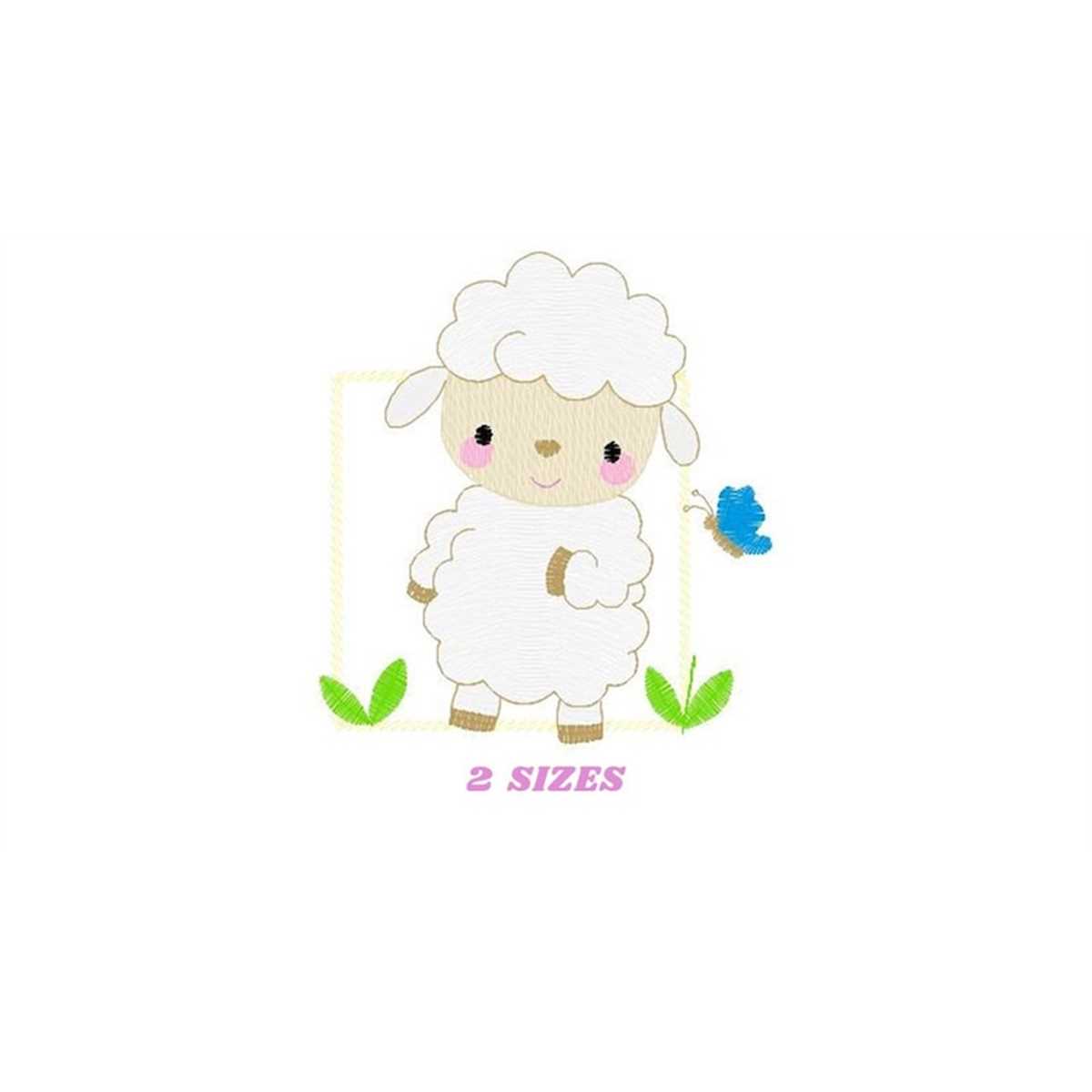 Sheep embroidery design - Lamb embroidery designs machine em - Inspire ...