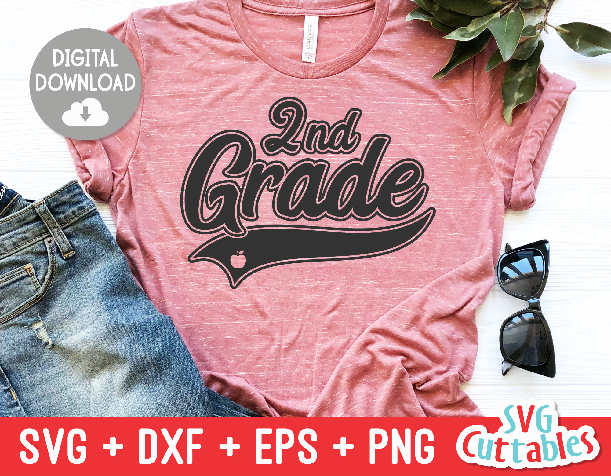 Second Grade svg - 2nd Grade Cut File - Teacher - Swoosh - s - Inspire ...