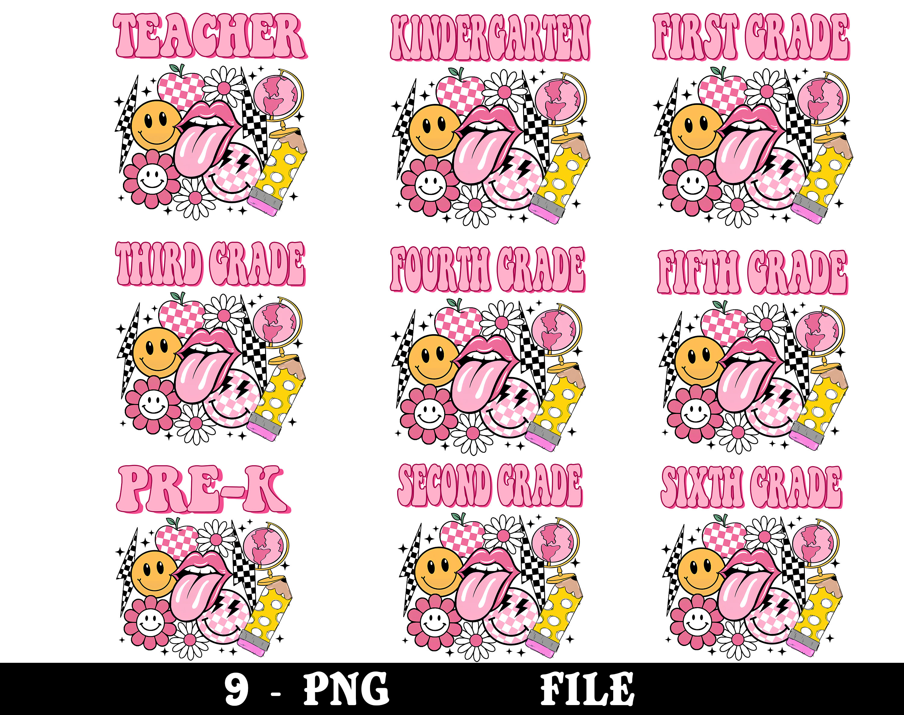 Back to School Bundle, Kindergarten, Pre K PNG, First Day Of - Inspire ...