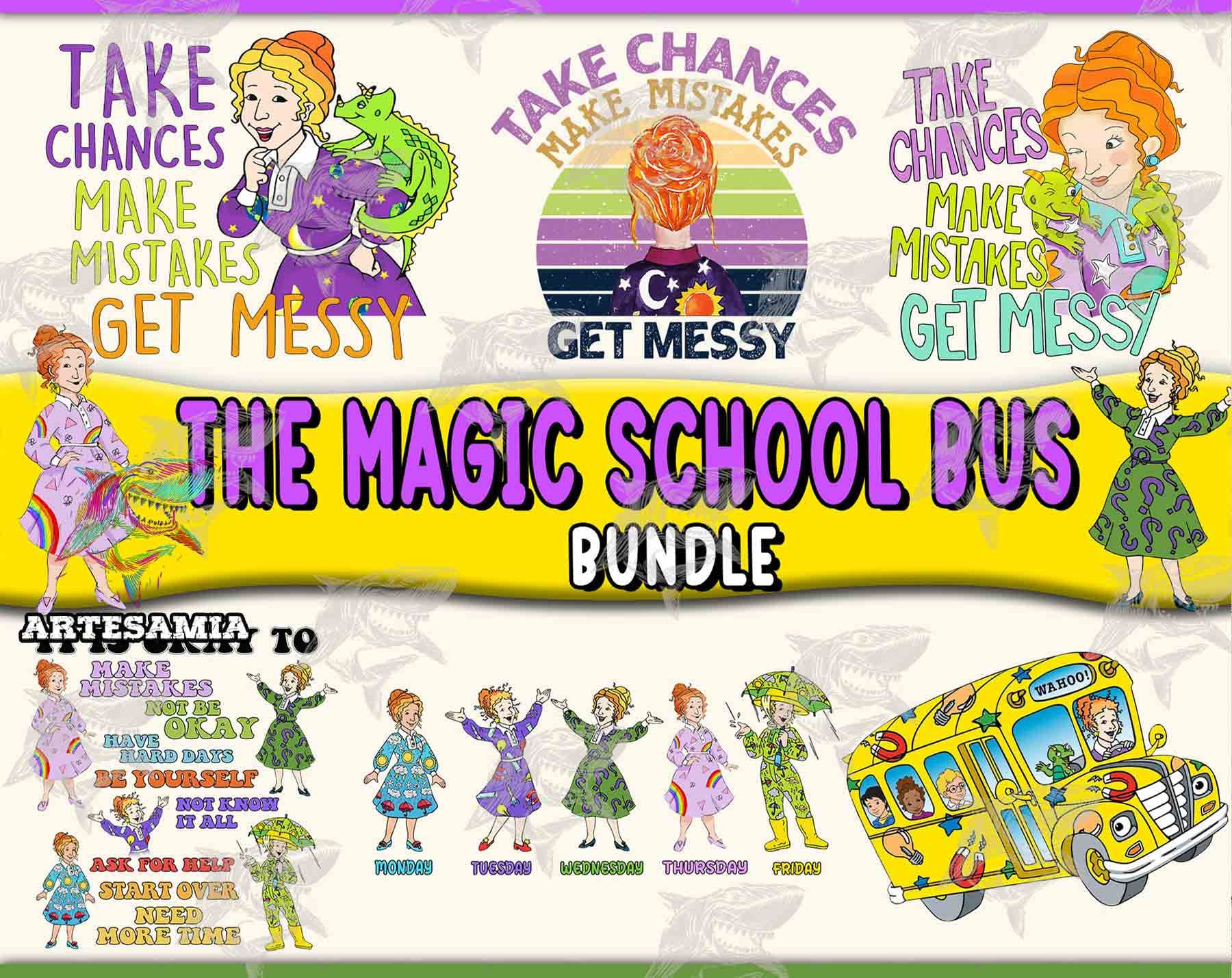 The Magic School Bus Bundle Png, Everyday Of Week Png, Seatb | Inspire ...