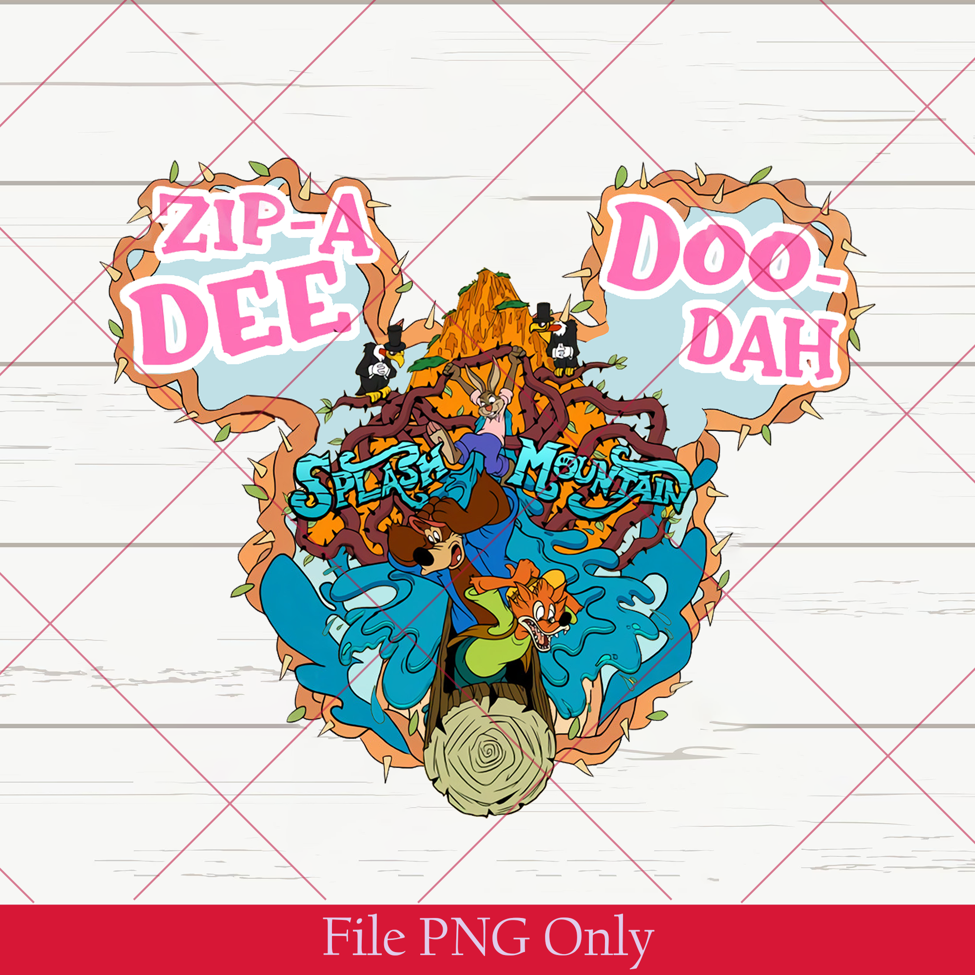 Vintage Disney Characters Splash Mountain PNG, Retro Brer Ra - Inspire ...