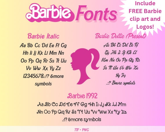 Barbi font, Barb Png, Pink dollie font and lettering, pink d - Inspire ...