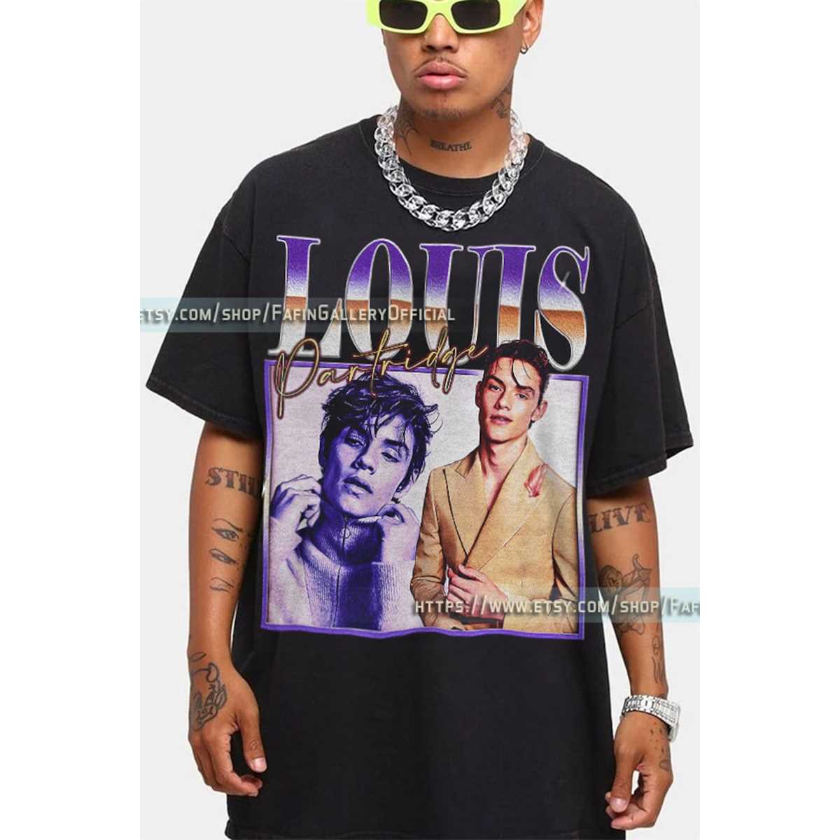 RETRO LOUIS PARTRIDGE Shirt, Louis Partridge Homage Tshirt | - Inspire ...