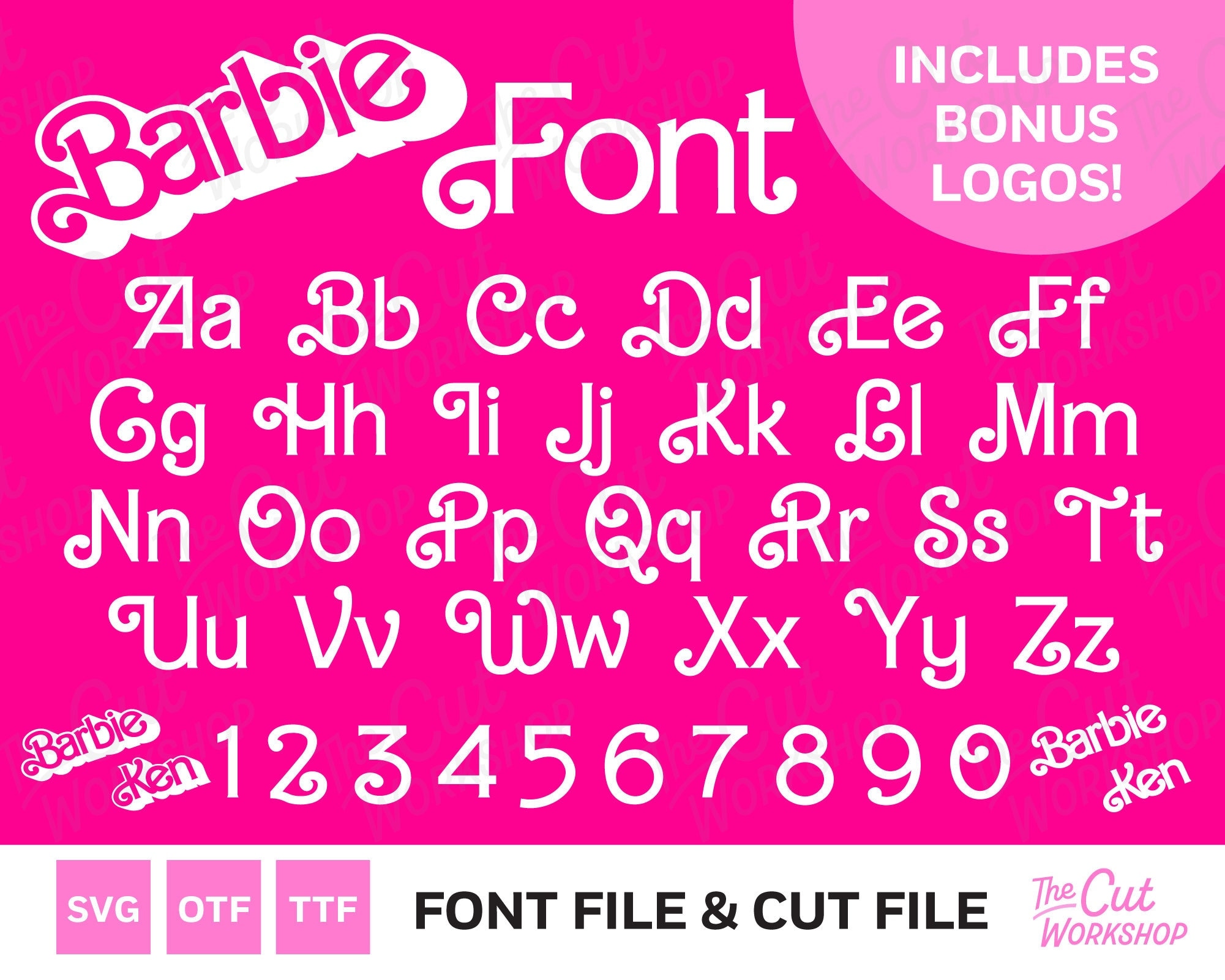 Retro Barbi Font Letters 1970s 1980s Curls Babe Doll include | Inspire ...
