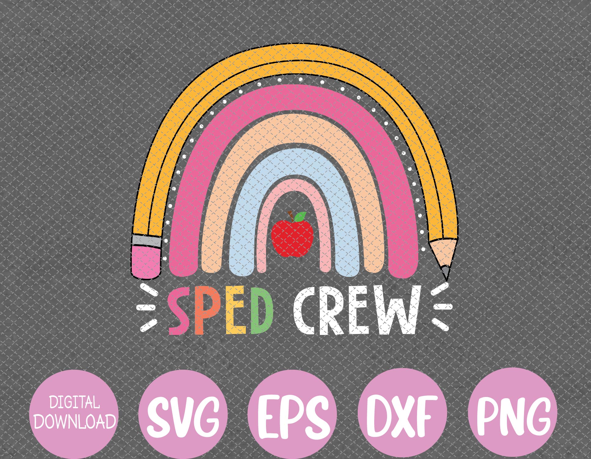 Sped Crew Rainbow Special Education Teacher Back To School S | Inspire ...