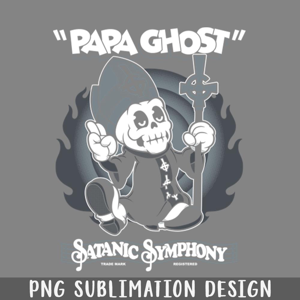 Papa Ghost Vintage Cartoon Satanic Symphony Creepy Cute Go | Inspire Uplift