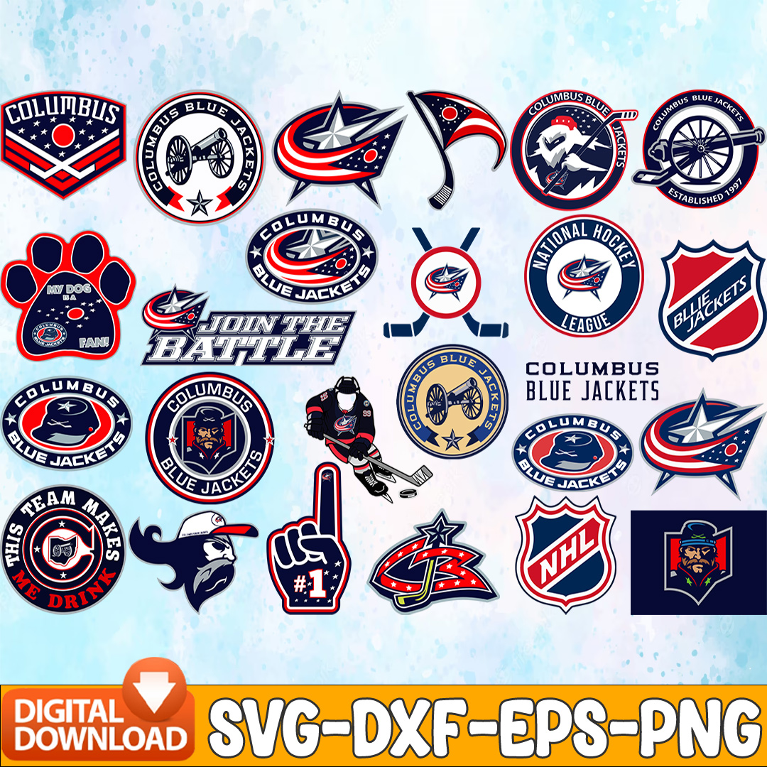Bundle 25 Files Columbus Blue Jackets Hockey Team Svg, Colum | Inspire ...