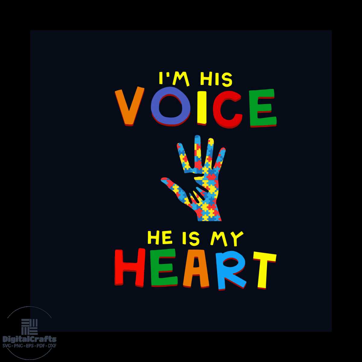 I Am His Voice He Is My Heart Svg, Awareness Svg, Autism Svg | Inspire ...