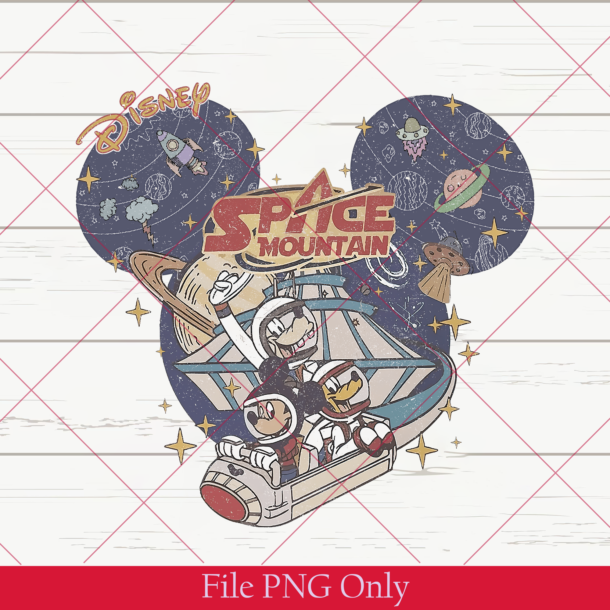 Disney Space Astronauts PNG, Disney 90's Space Mountain PNG, | Inspire ...