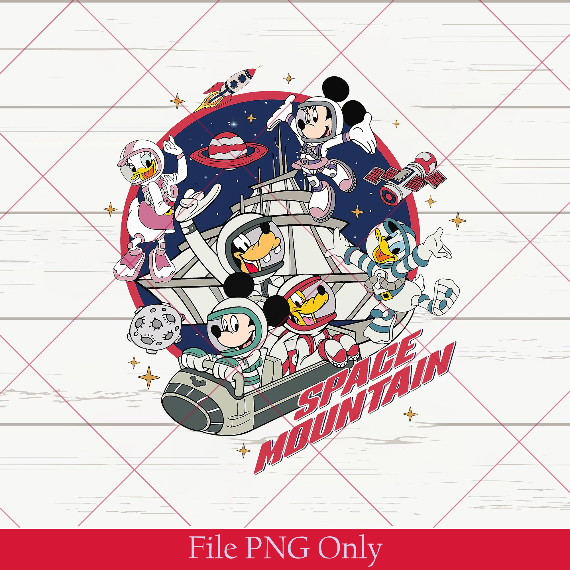 Retro Disney Space Mountain PNG, Retro Disney Astronaut PNG, | Inspire ...