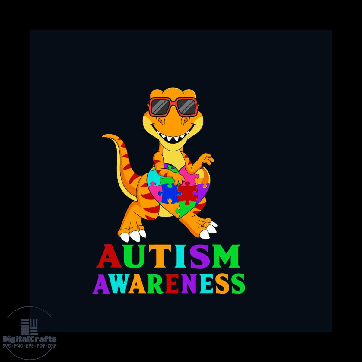 Autism Awareness Dinosaur Puzzle Piece Svg, Autism Svg, Auti | Inspire ...