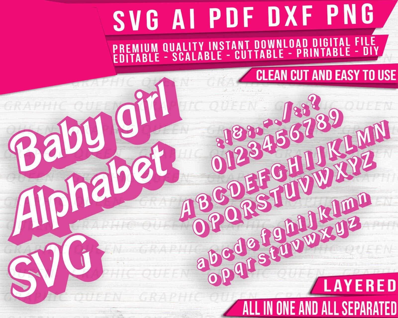 2 Barb Custom Fonts SVG digital vector file, Printable png, | Inspire ...