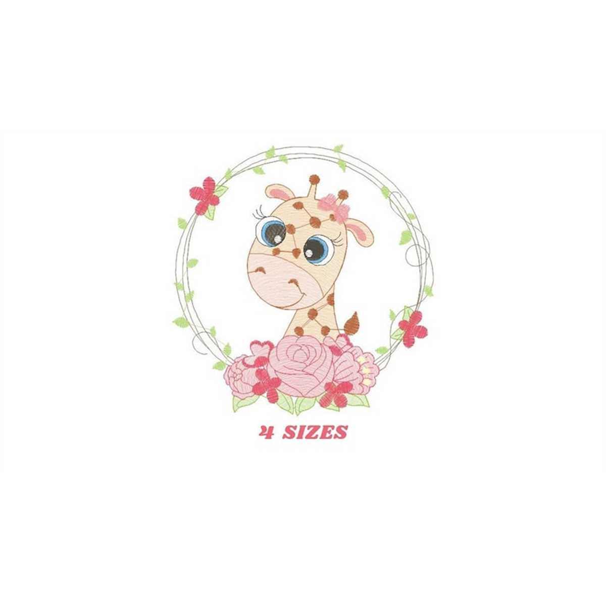 Giraffe embroidery designs - Woodland animals embroidery des | Inspire ...