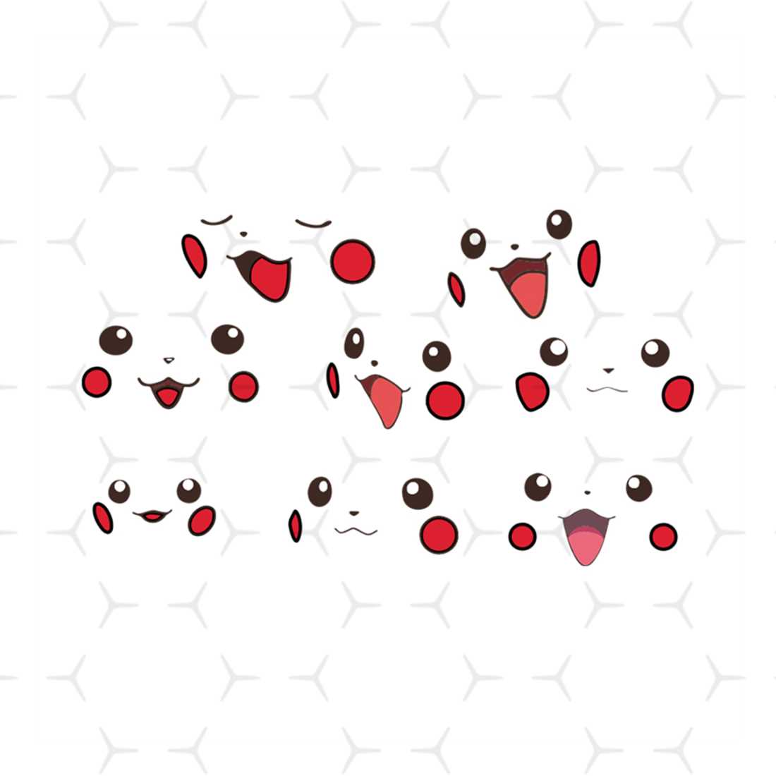 Pikachu Modes, Emotions, funny art, smile icon, pikachu svg - Inspire ...