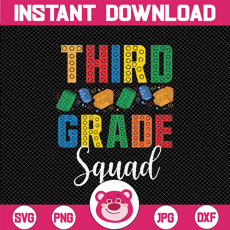 Custom Grade 3rd Grade Squad Svg, Third Teacher Student Team | Inspire ...