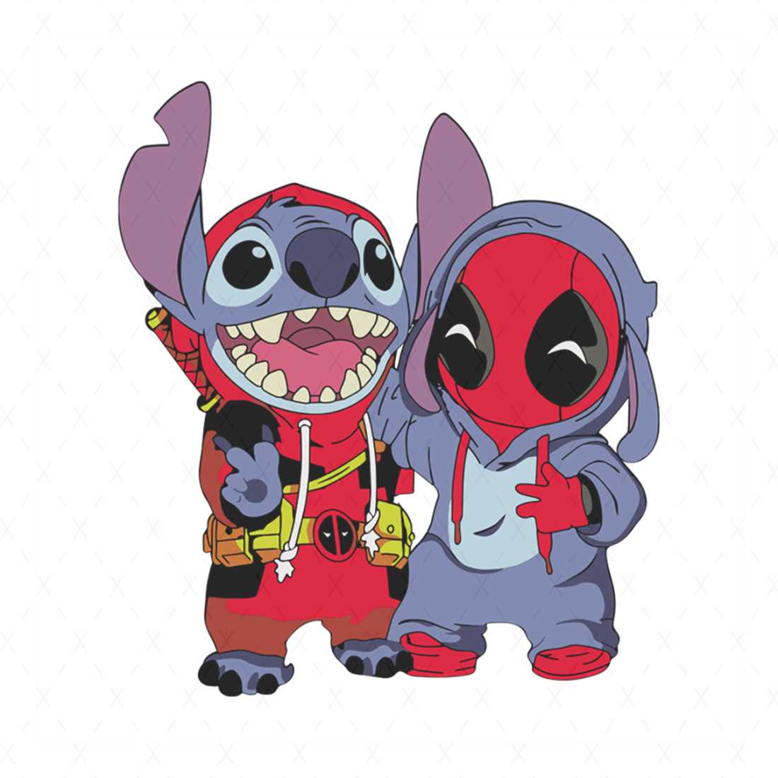 Stitch And Baby DeadPool, Stitch svg, Deadpool, marvel, disn | Inspire ...