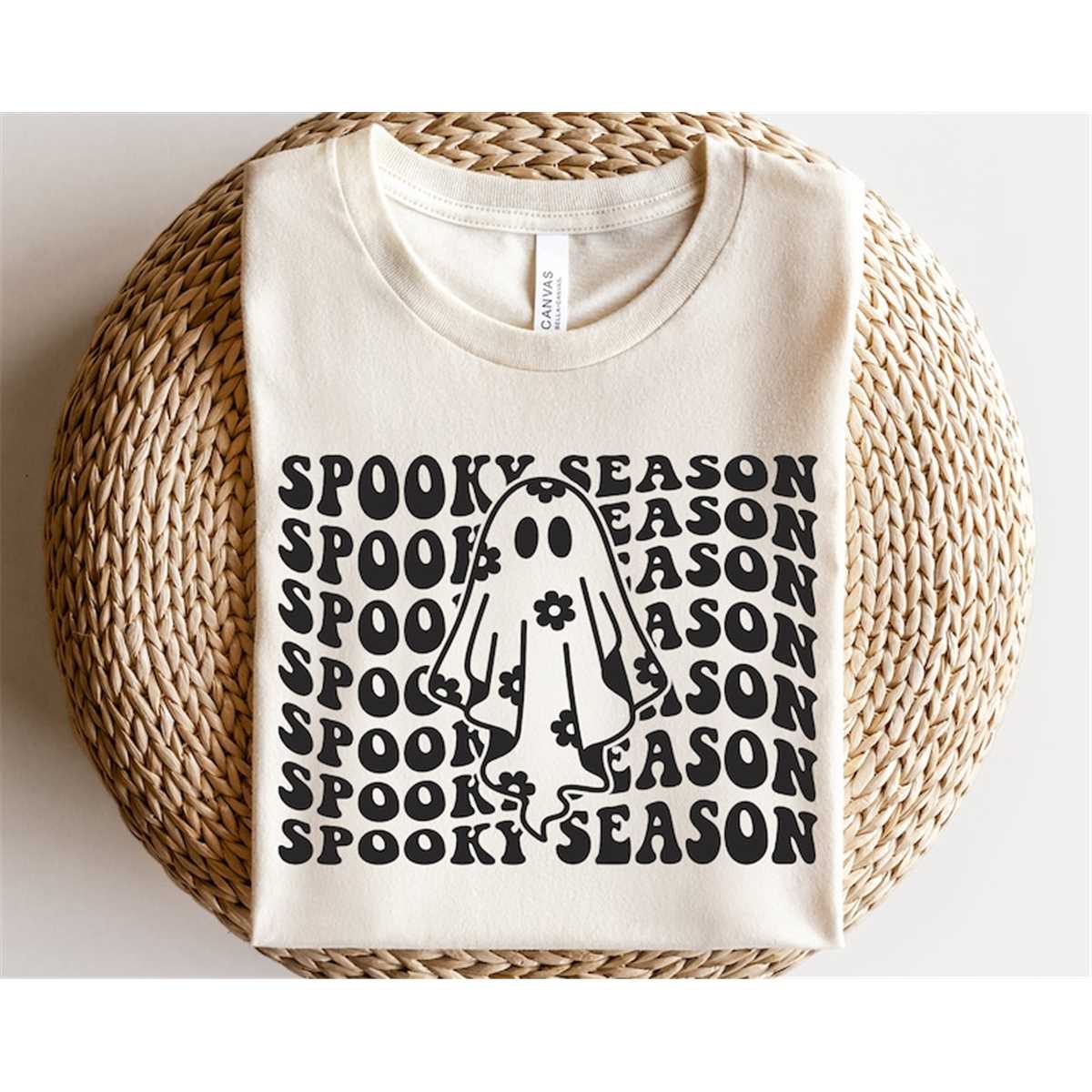 Daisy ghost svg, Spooky season svg, Floral ghost outline svg - Inspire ...