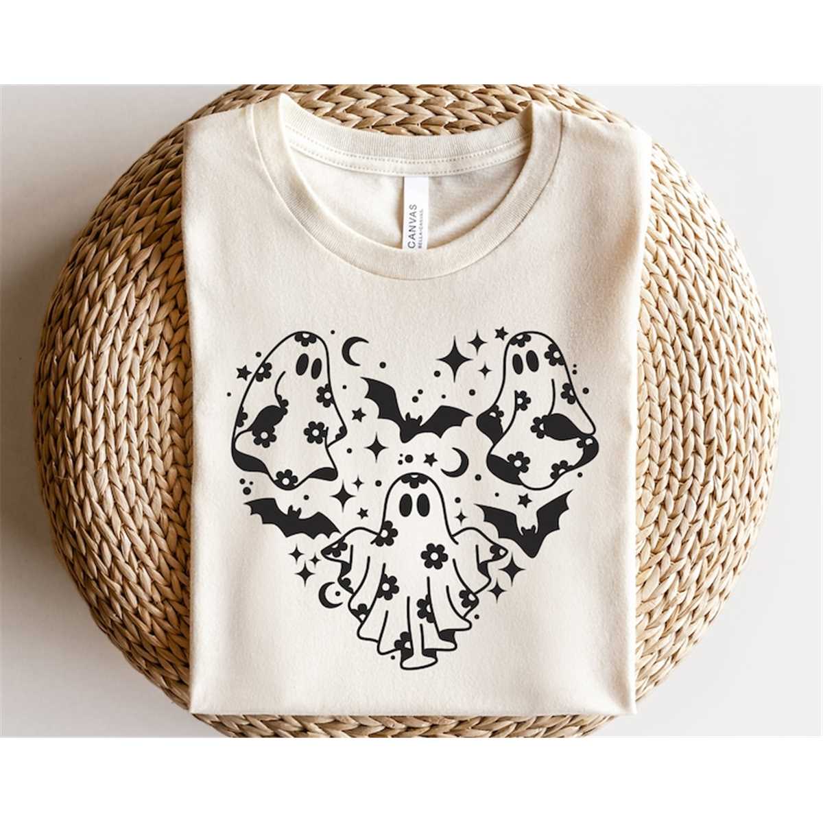 Daisy ghost svg, Floral ghost outline svg, Kids Halloween sv - Inspire ...