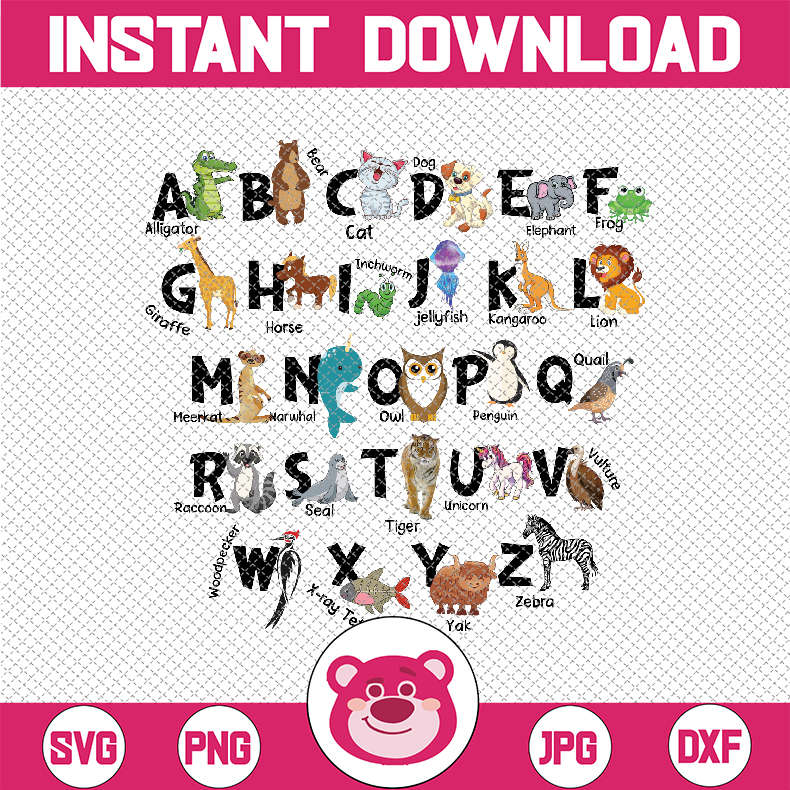 Alphabet ABC Animals Png, Kindergarten Teacher Png, Alphabet | Inspire ...