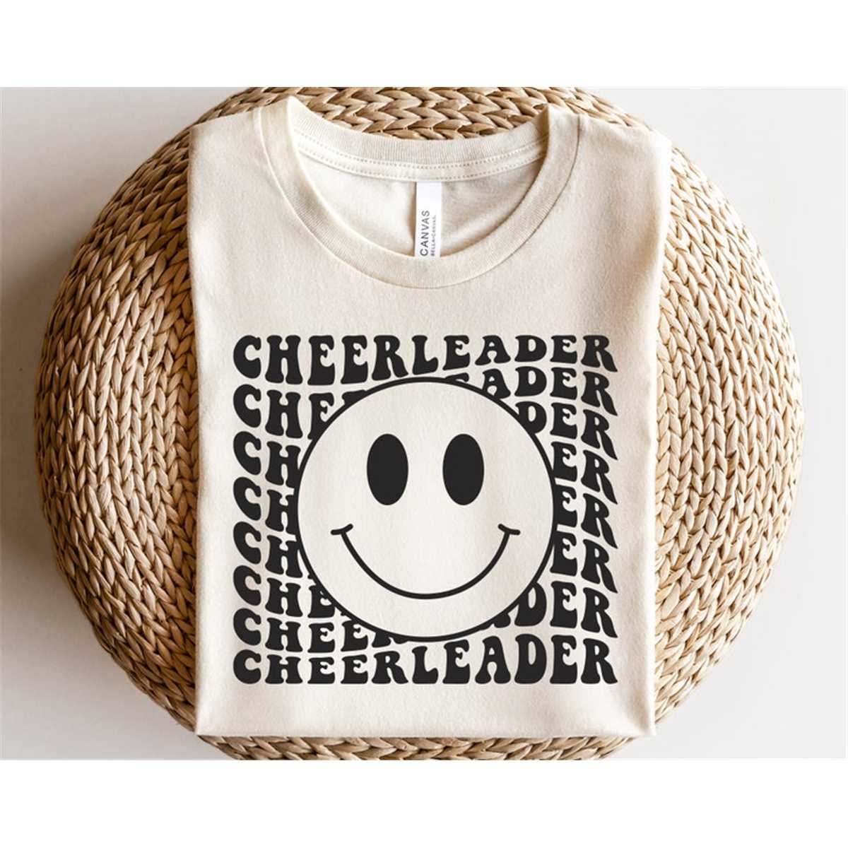 Cheerleader svg, Happy face svg, Cheer mom shirt svg, Sports | Inspire ...