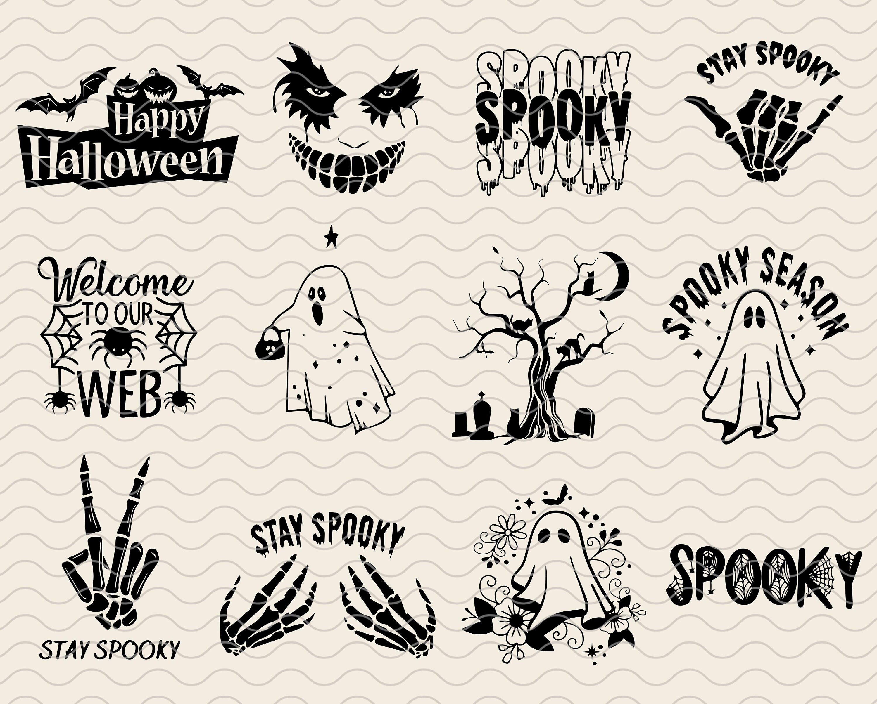 Spooky SVG Bundle, Spooky Funny Shirt Design SVG, Skeleton H | Inspire ...