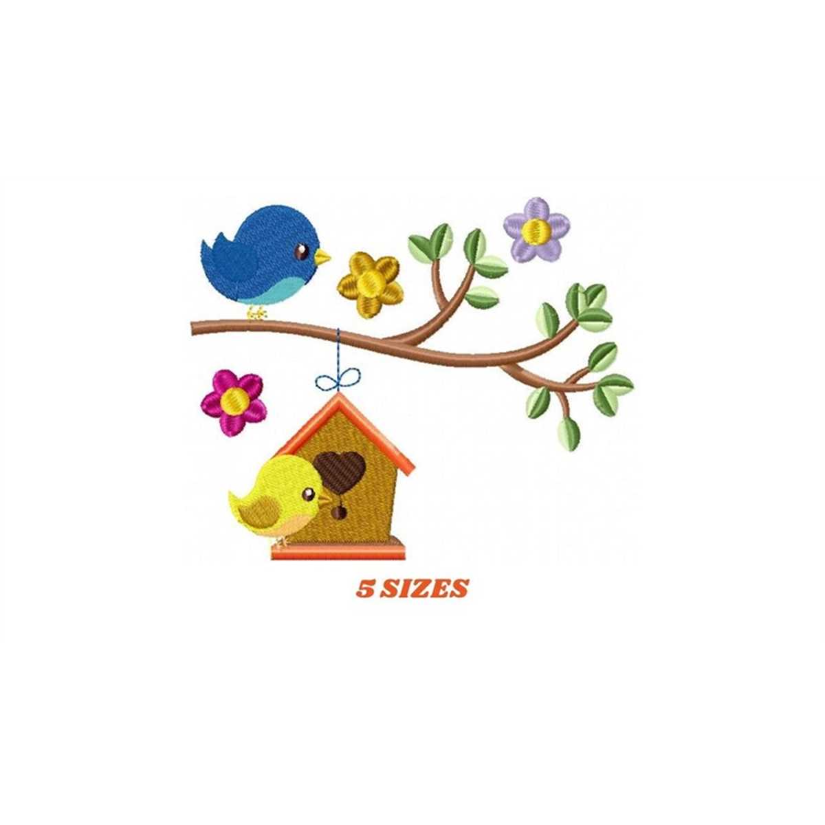 Bird embroidery designs - Bird House embroidery design machi | Inspire ...