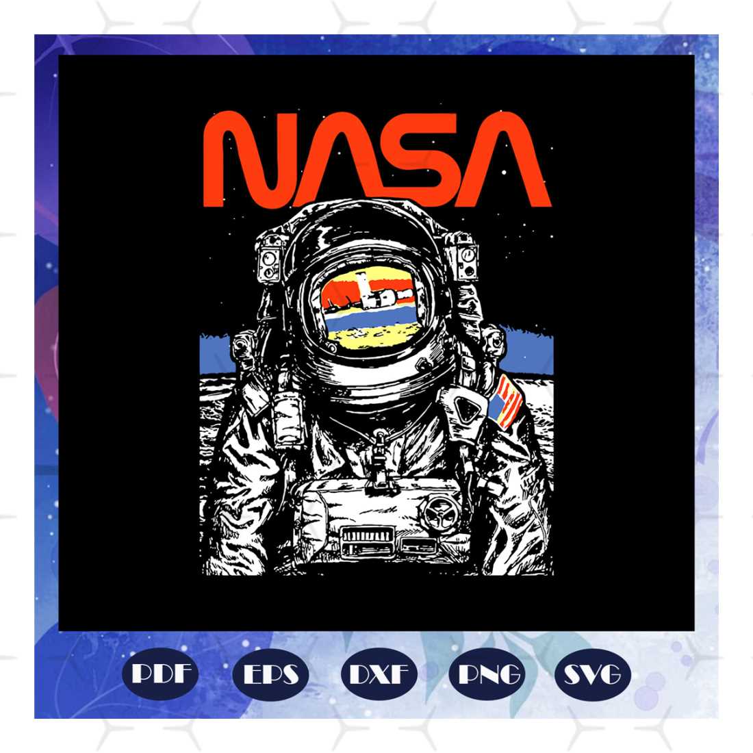 Nasa Svg, Nasa Astronaut Svg, Nana Astronaut Moon Svg, Vinta | Inspire ...