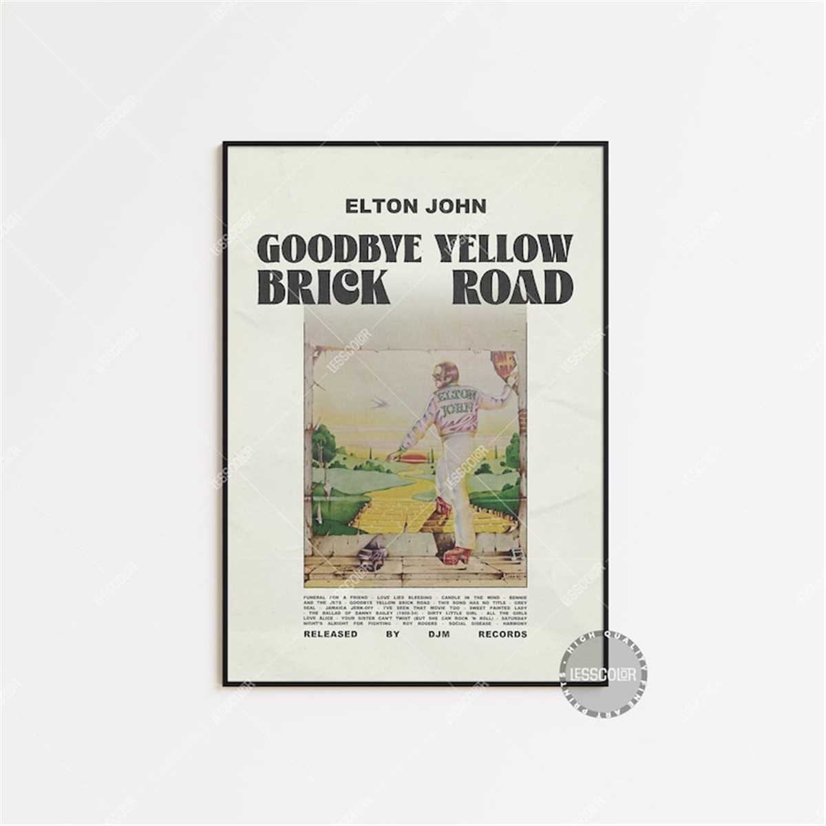 Elton John Posters / Goodbye Yellow Brick Road Poster / Albu | Inspire ...