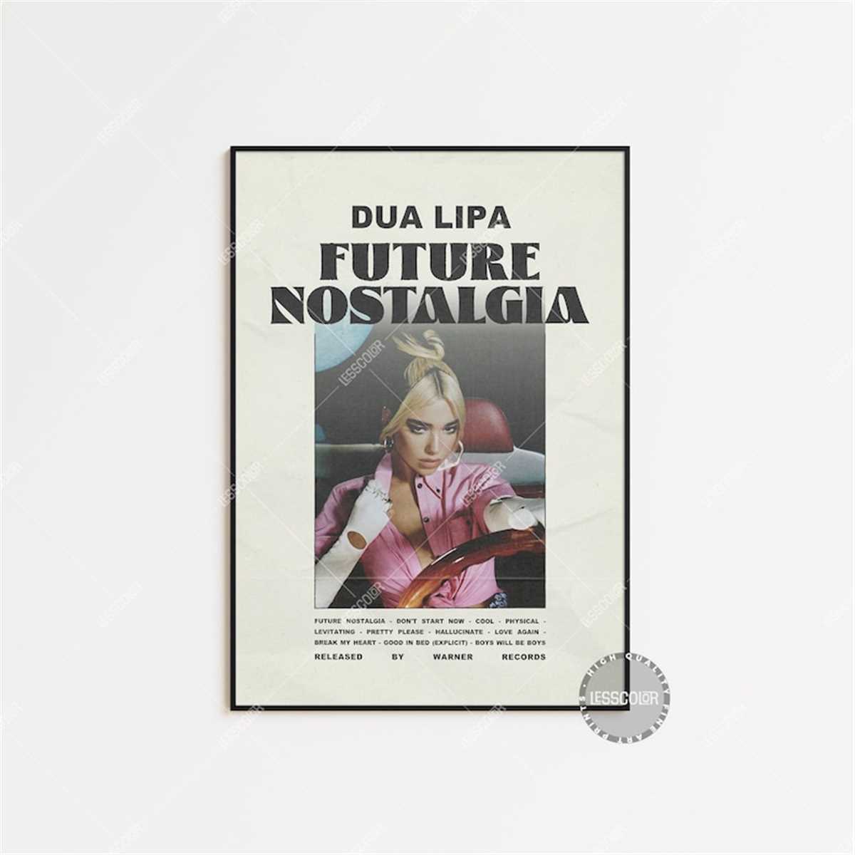 Dua Lipa Posters / Future Nostalgia Poster, Album Cover Post | Inspire Uplift