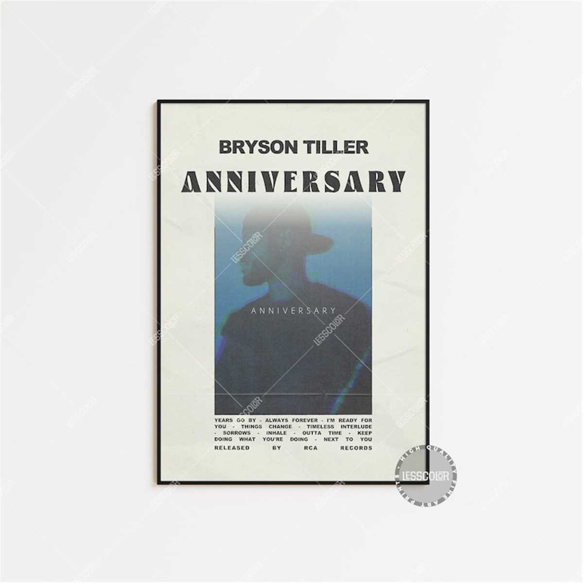 Bryson Tiller Posters / Anniversary Poster, Tracklist Album - Inspire ...