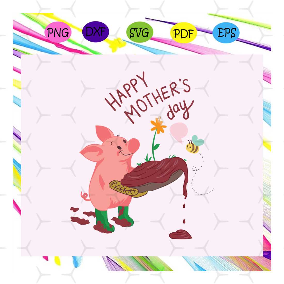 Happy mothers day svg, mothers day svg, mom pig, baby pigs s | Inspire ...