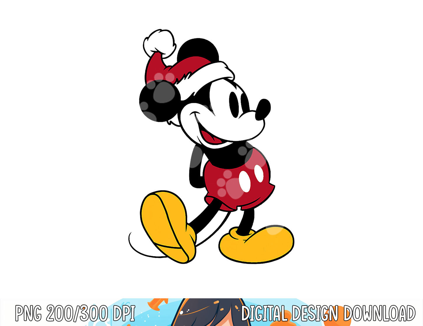 Disney Classic Mickey Mouse Holiday png, sublimation copy | Inspire Uplift