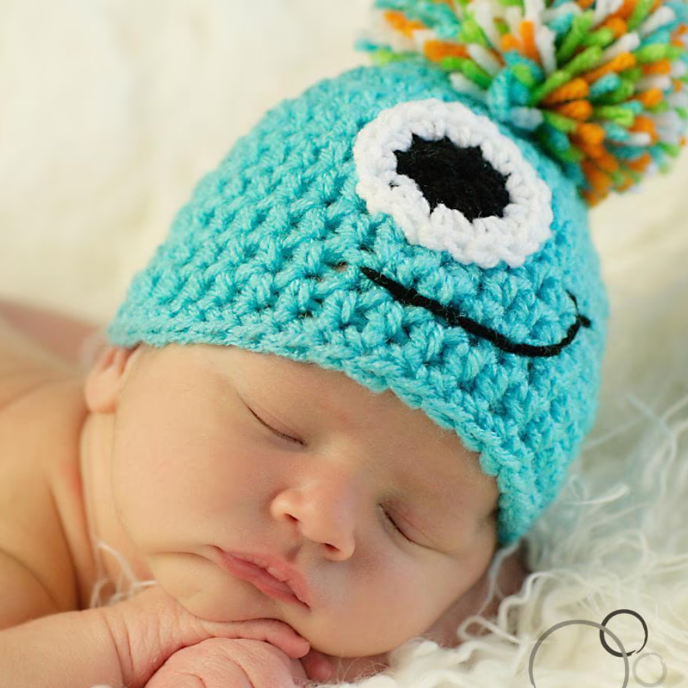 Crochet pattern for Monster Hat unisex hat baby hat pattern, | Inspire ...