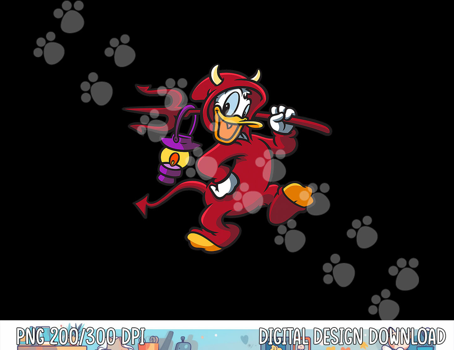 Disney Halloween Donald Duck Devil Costume png, sublimation | Inspire ...