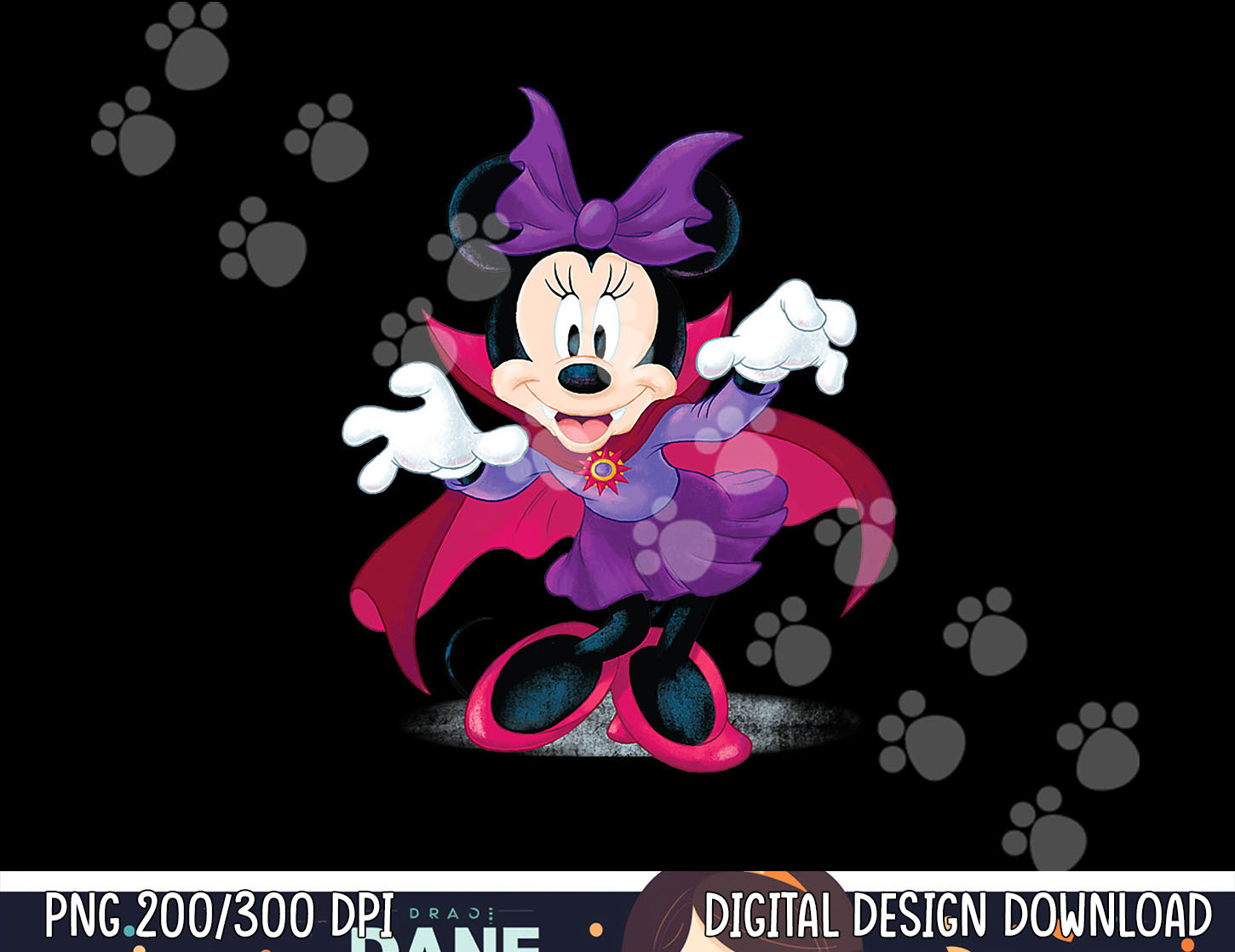 Disney Halloween Minnie Mouse Vampire png, sublimation copy | Inspire ...