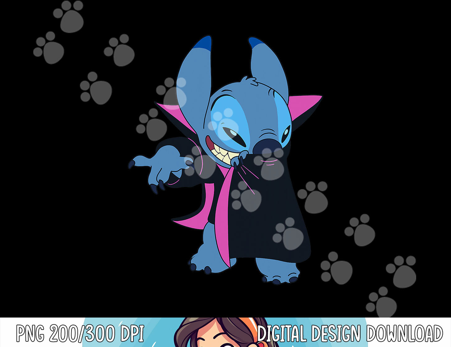 Disney Lilo & Stitch Halloween Stitch Vampire Costume png, s | Inspire ...