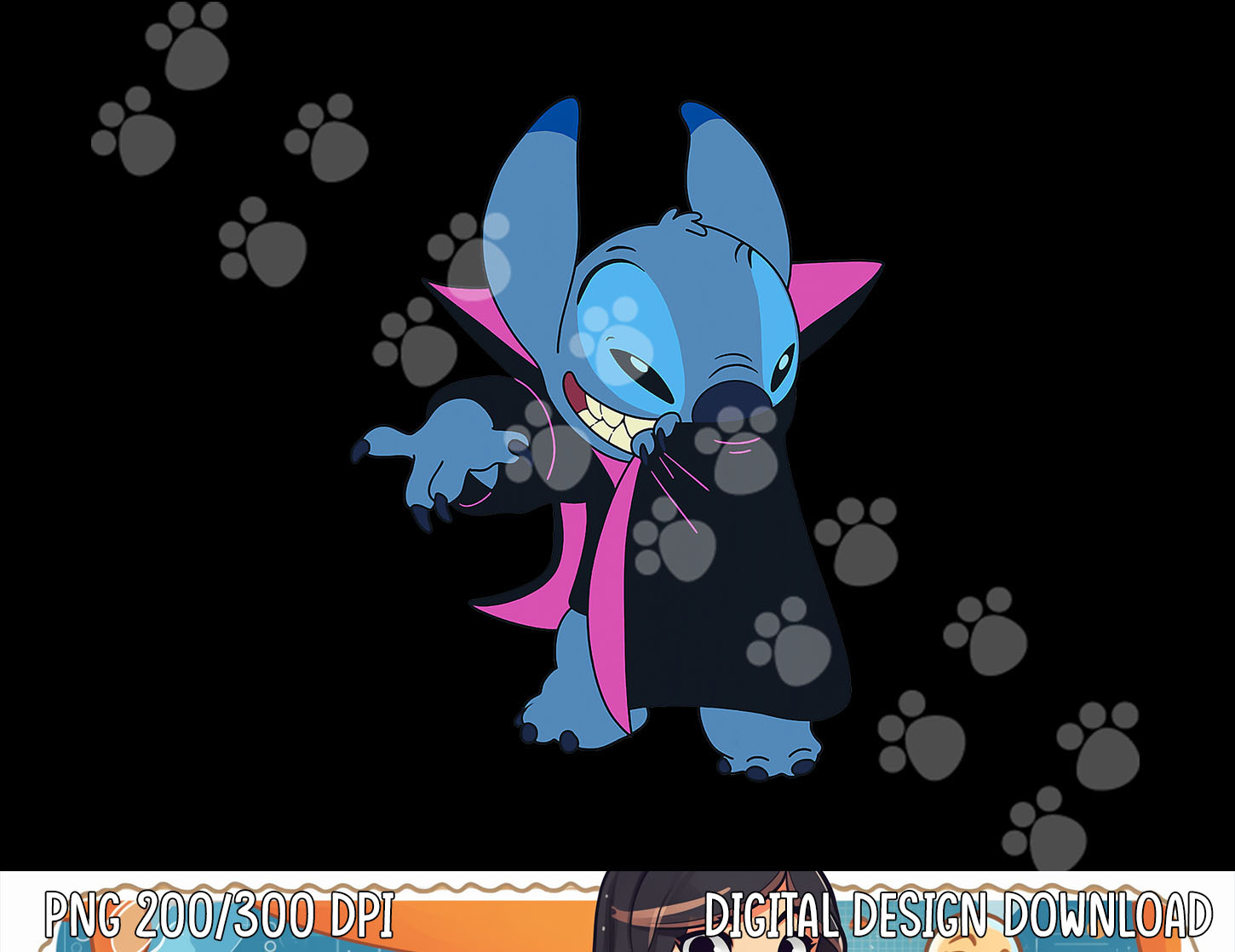 Disney Lilo & Stitch Halloween Stitch Vampire Costume png, s | Inspire ...