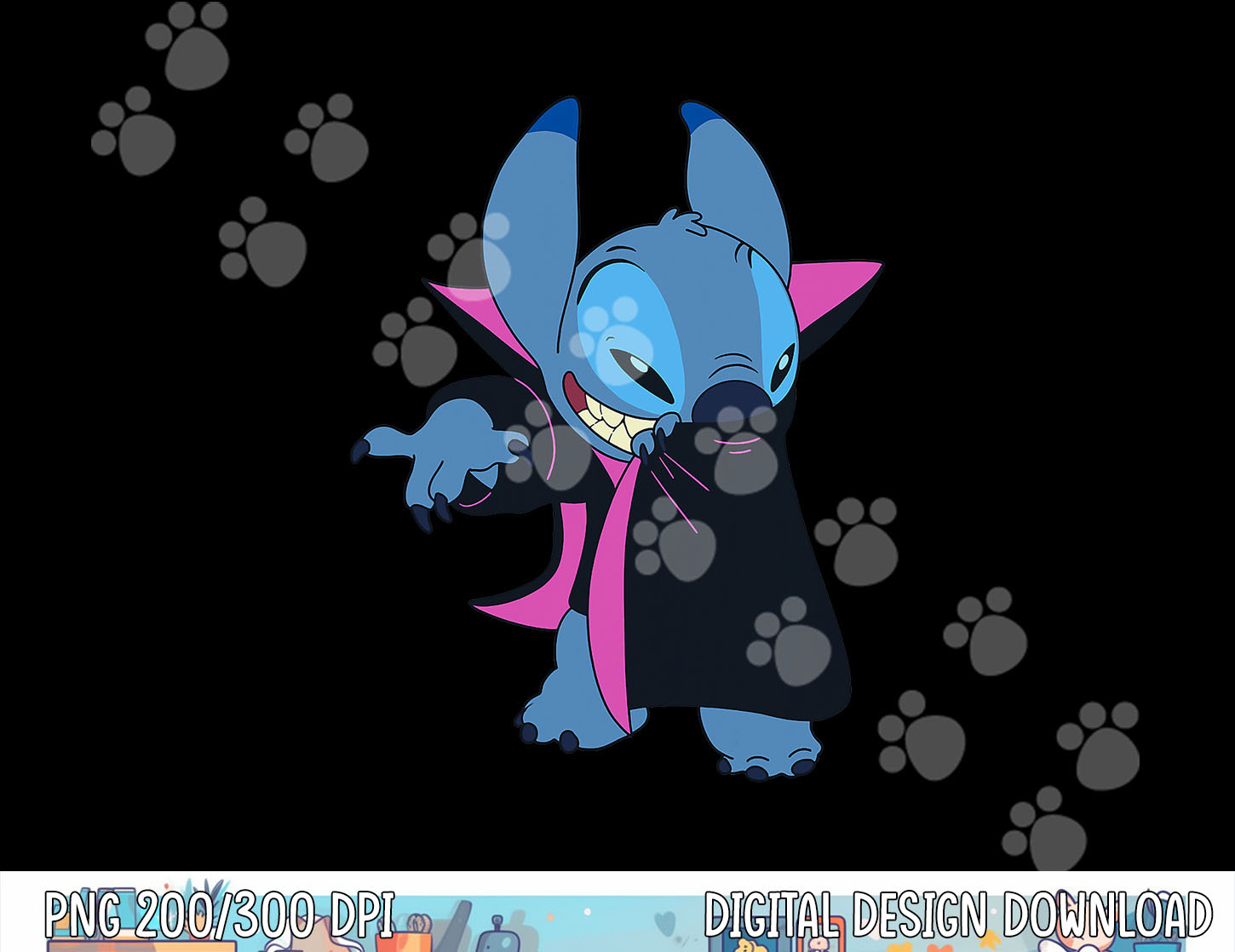 Disney Lilo & Stitch Halloween Stitch Vampire Costume png, s | Inspire ...