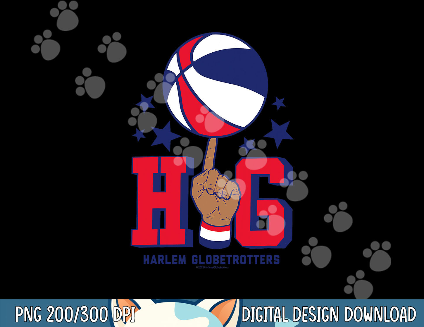 Harlem Globetrotters - HG Basketball On Finger png, sublima | Inspire ...