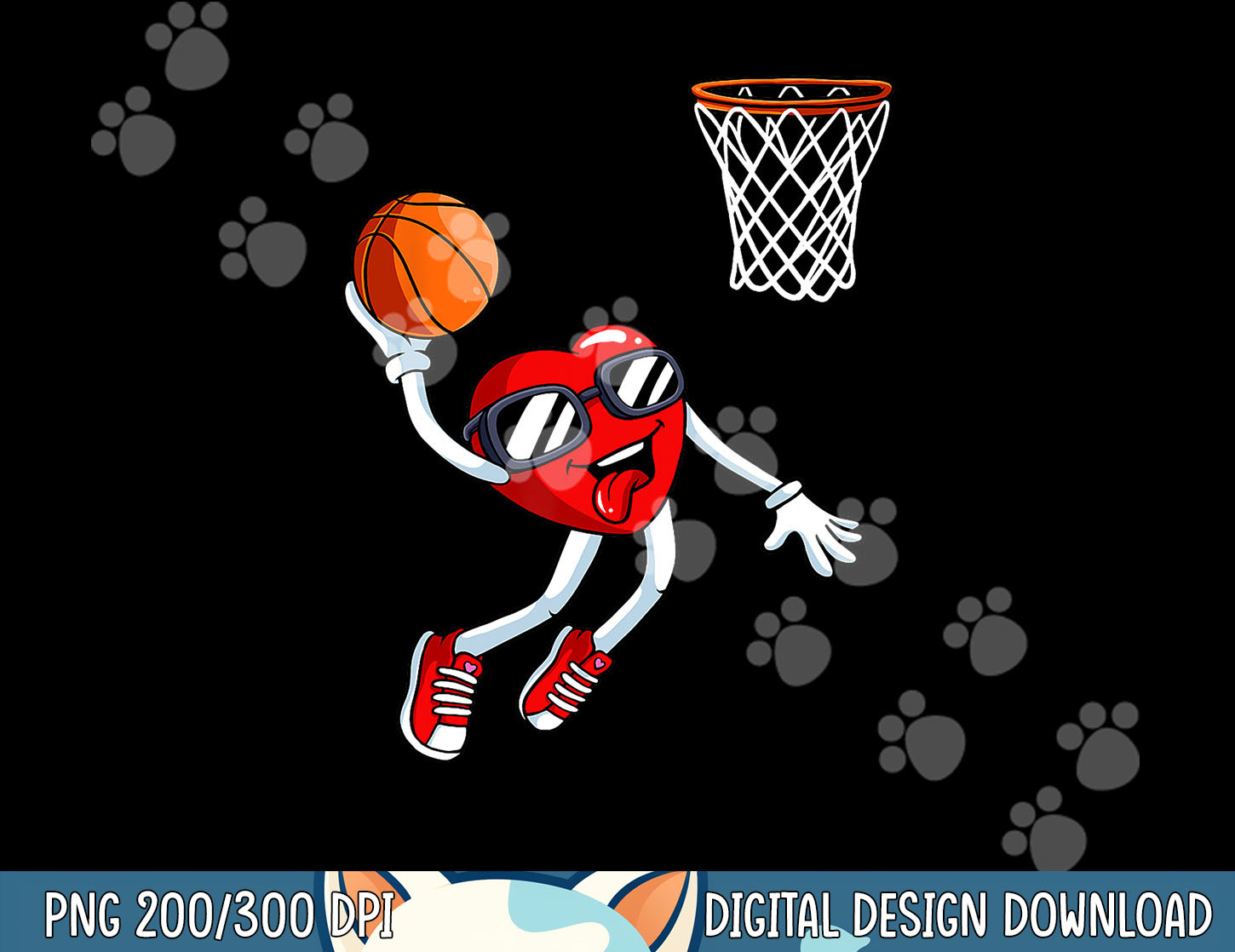 Heart Dunk Basketball Player Valentines Day Love Sports png | Inspire ...